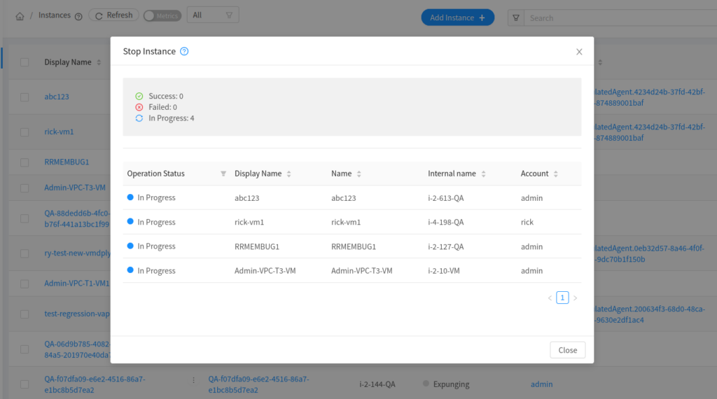 Enable Bulk Actions via the CloudStack UI - ShapeBlue