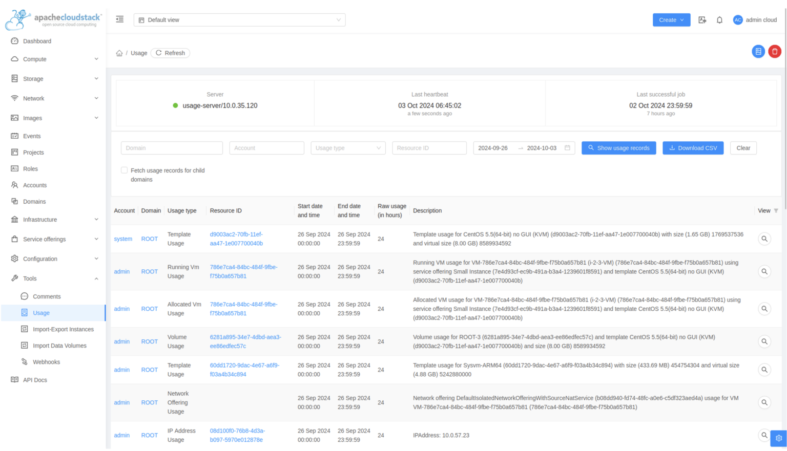 Usage Management UI | CloudStack Feature First Look - ShapeBlue