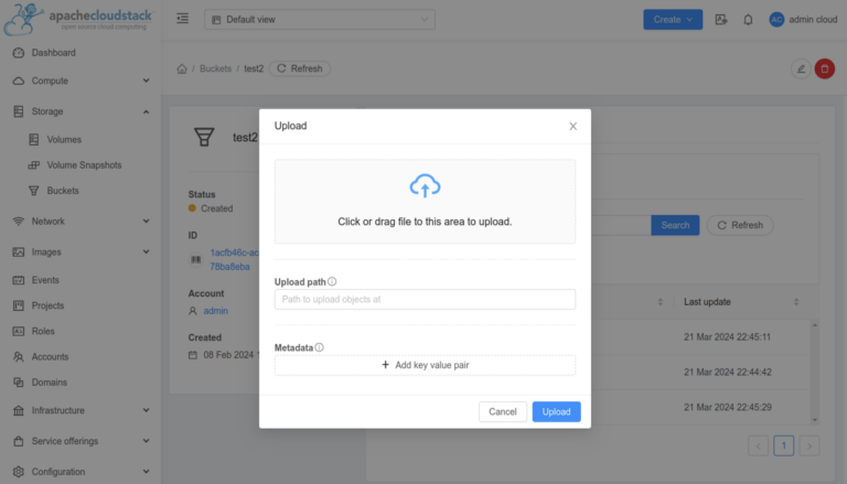 Cloudstack Object Storage Framework Cloudstack Feature First Look